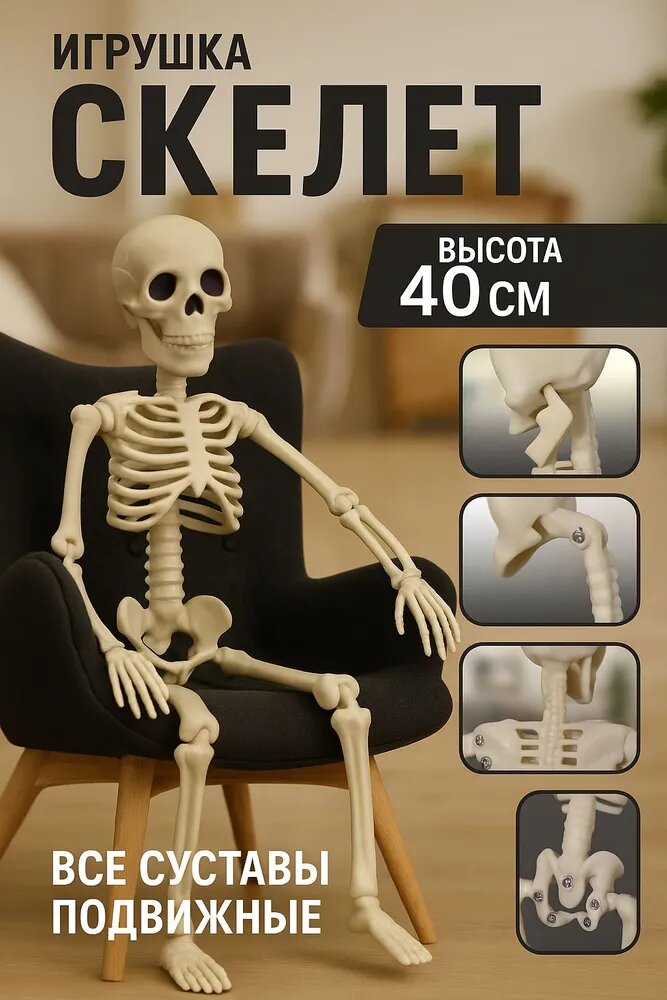 Статуэтка-скелет GEALFIS для украшения интерьера, ретро-стиль, полки и шкафы, коллекция игрушек, полимерные материалы, подарки