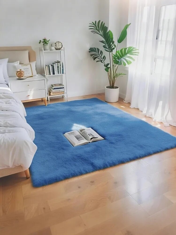 Коврик прикроватный Однотонные меховые ковер 180x300 см