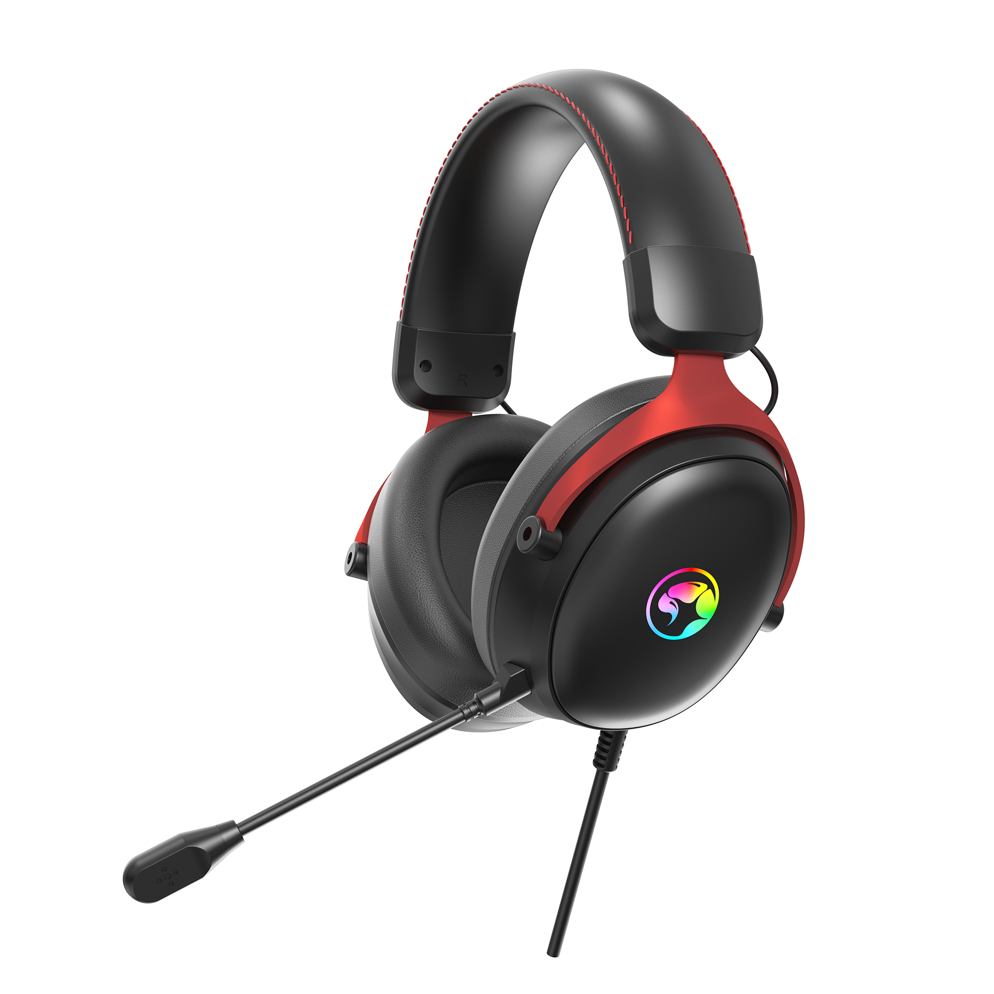 Наушники игровые MARVO Tactic X, проводные, RGB‑подсветка, черный (HG9076)