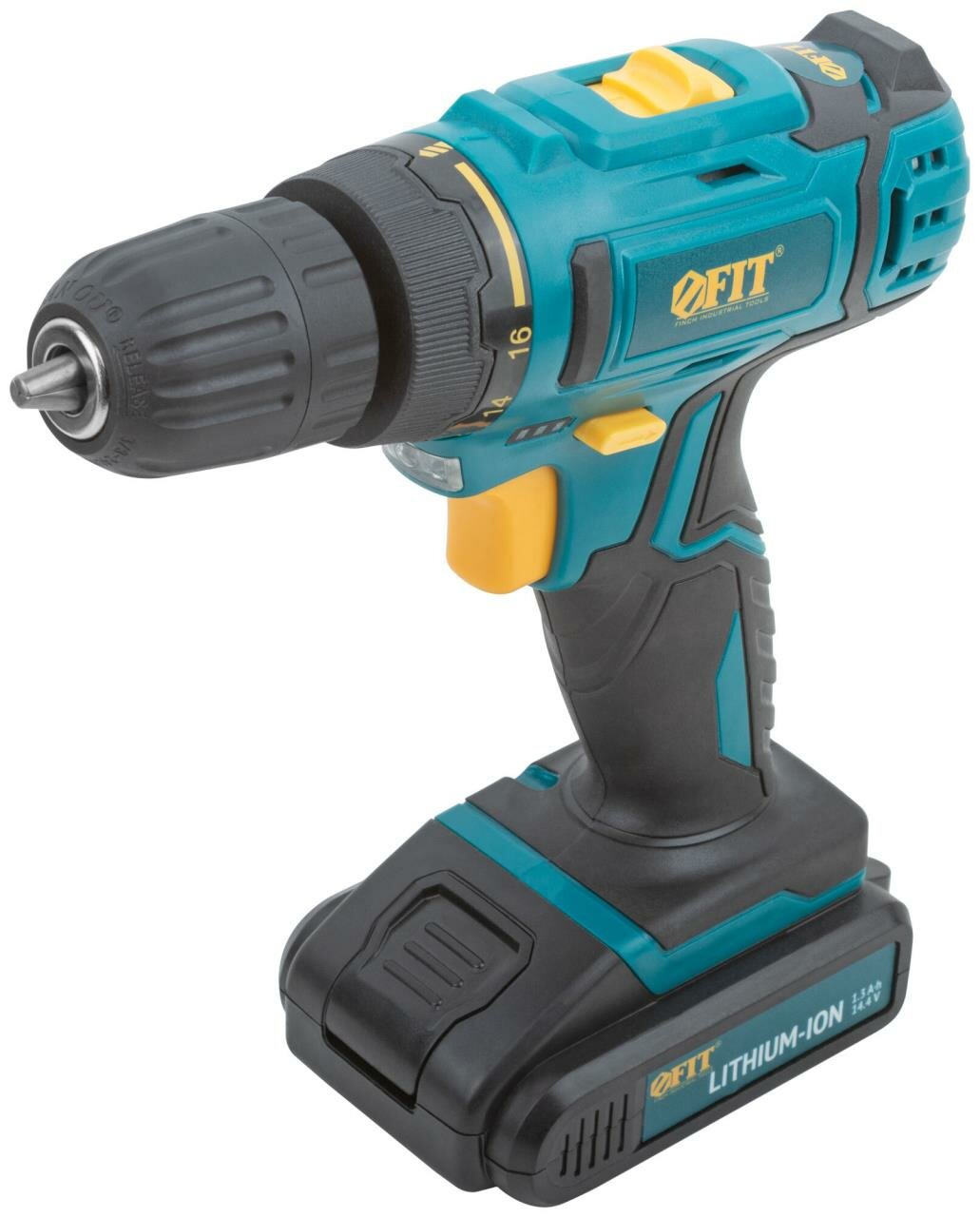 Дрель-Шуруповерт акк. 14,4 В; 0-400 1450 об мин; 23 Нм; 1 (Li-Ion) 1,3 Ач; 1,5 ч; рез. накл; короб