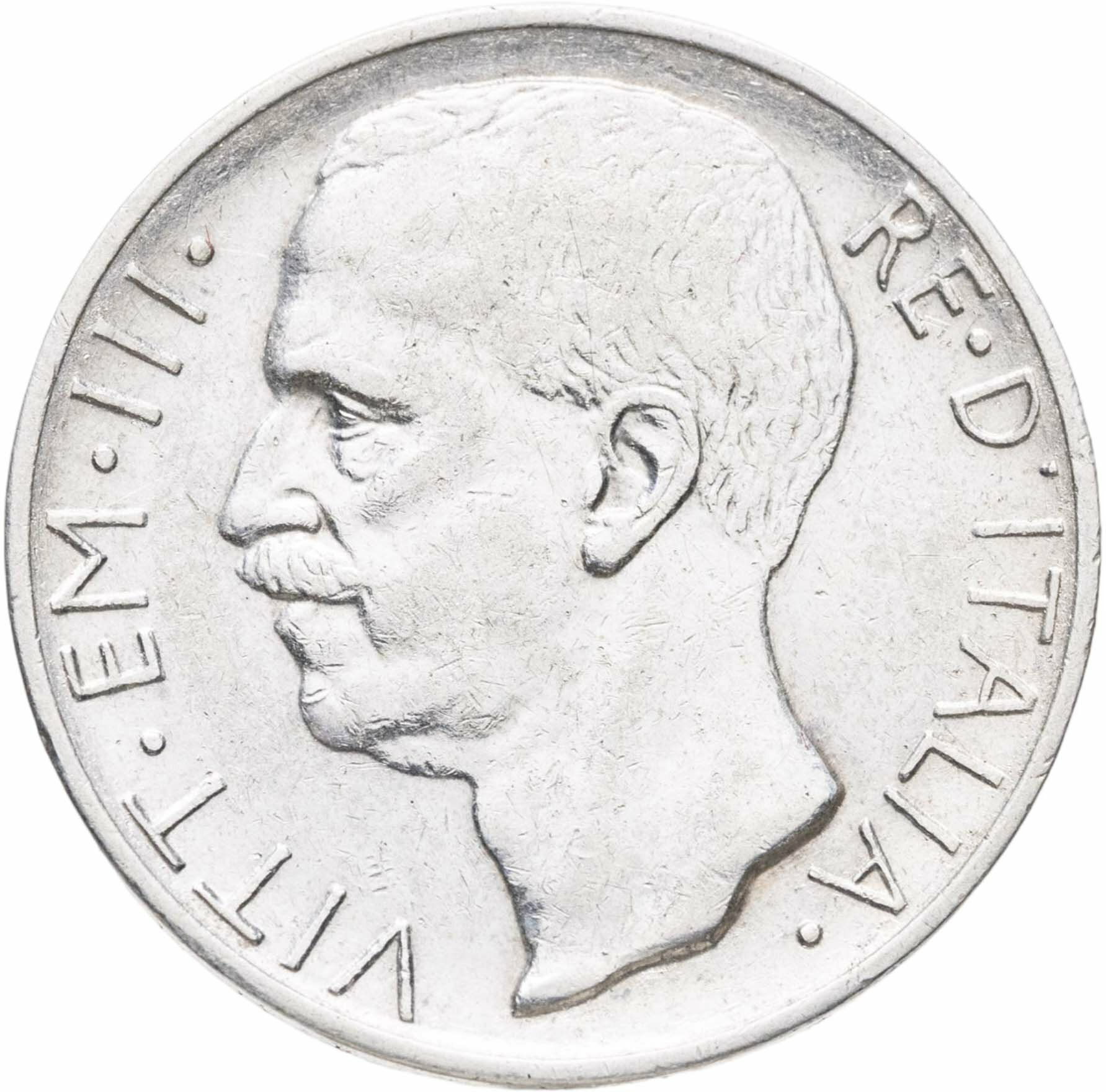 Италия 10 лир 1927, Серебро 835, в сохранности VF-XF