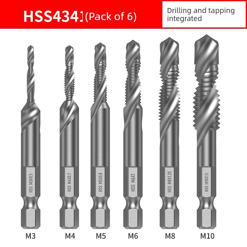 Многофункциональный станок Pupai 3-в-1 для сверления и нарезания резьбы с комбинированным резьбонарезным инструментом,