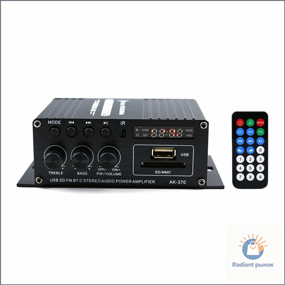 AK-370 Bluetooth-усилитель 2.0, 40 Вт, USB OTG, стерео, 12 В DC, для домашнего кинотеатра и мини-HiFi