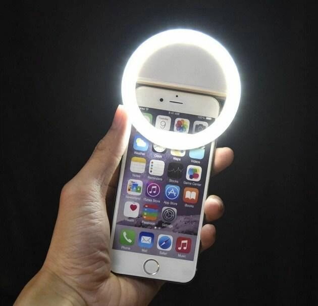 Кольцевые LED лампы для смартфона 2 шт компактные для фото видео съемки