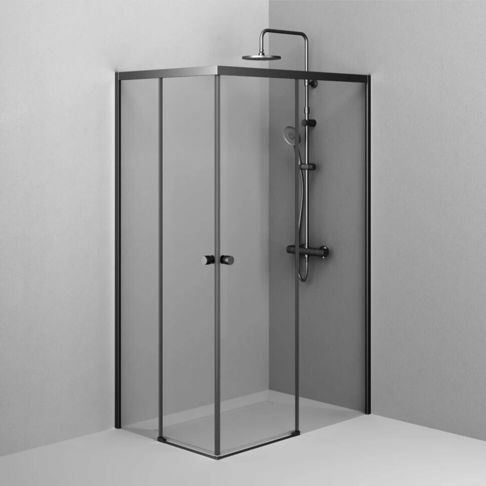 Душевой уголок Am.Pm X-Joy W94G-403-120280-BT1K 119x79 см, профиль черный матовый, стекло прозрачное