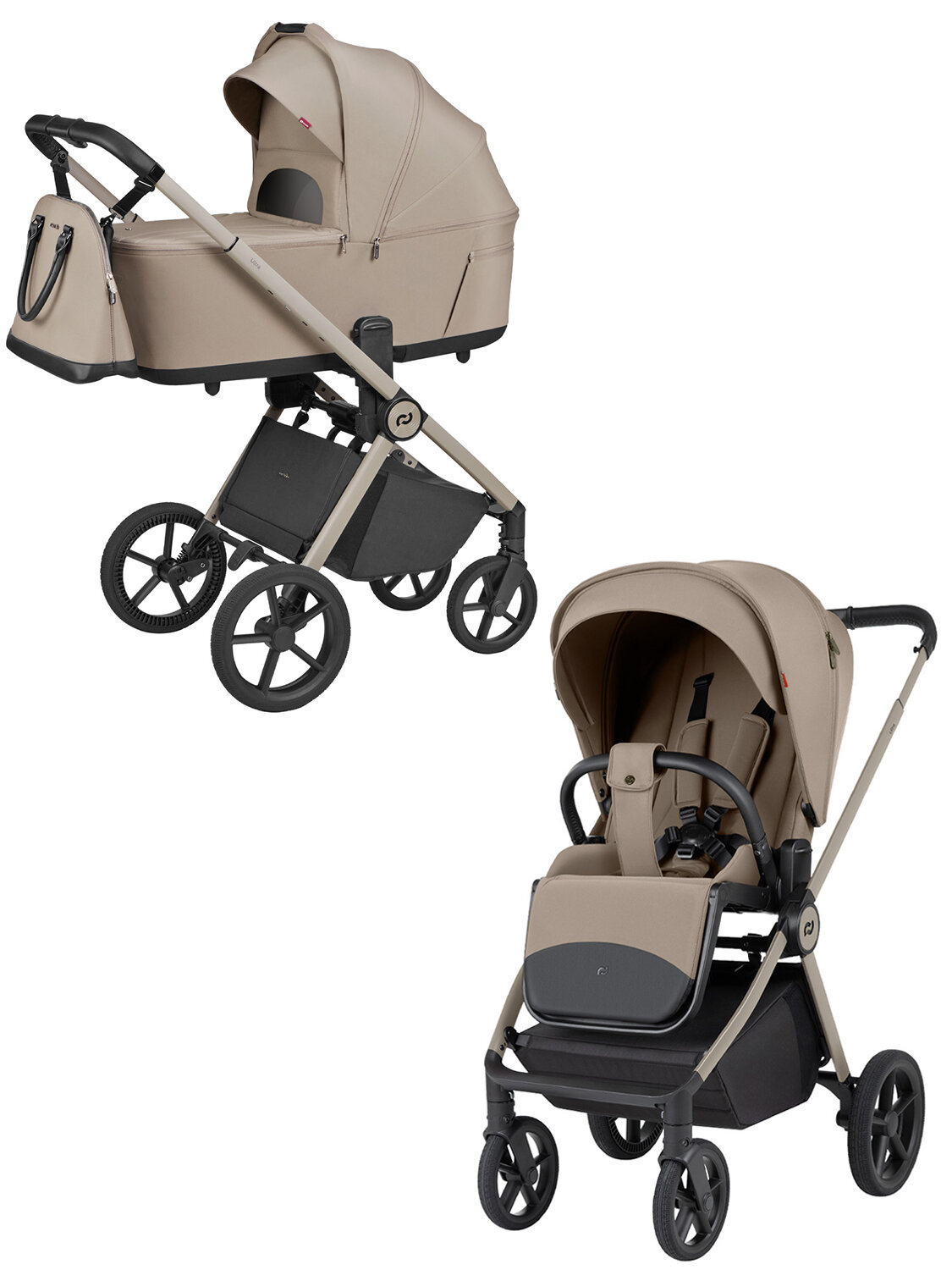Коляска 2 в 1 CARRELLO Ultra F CRL-6557, бежевый (vintage beige )
