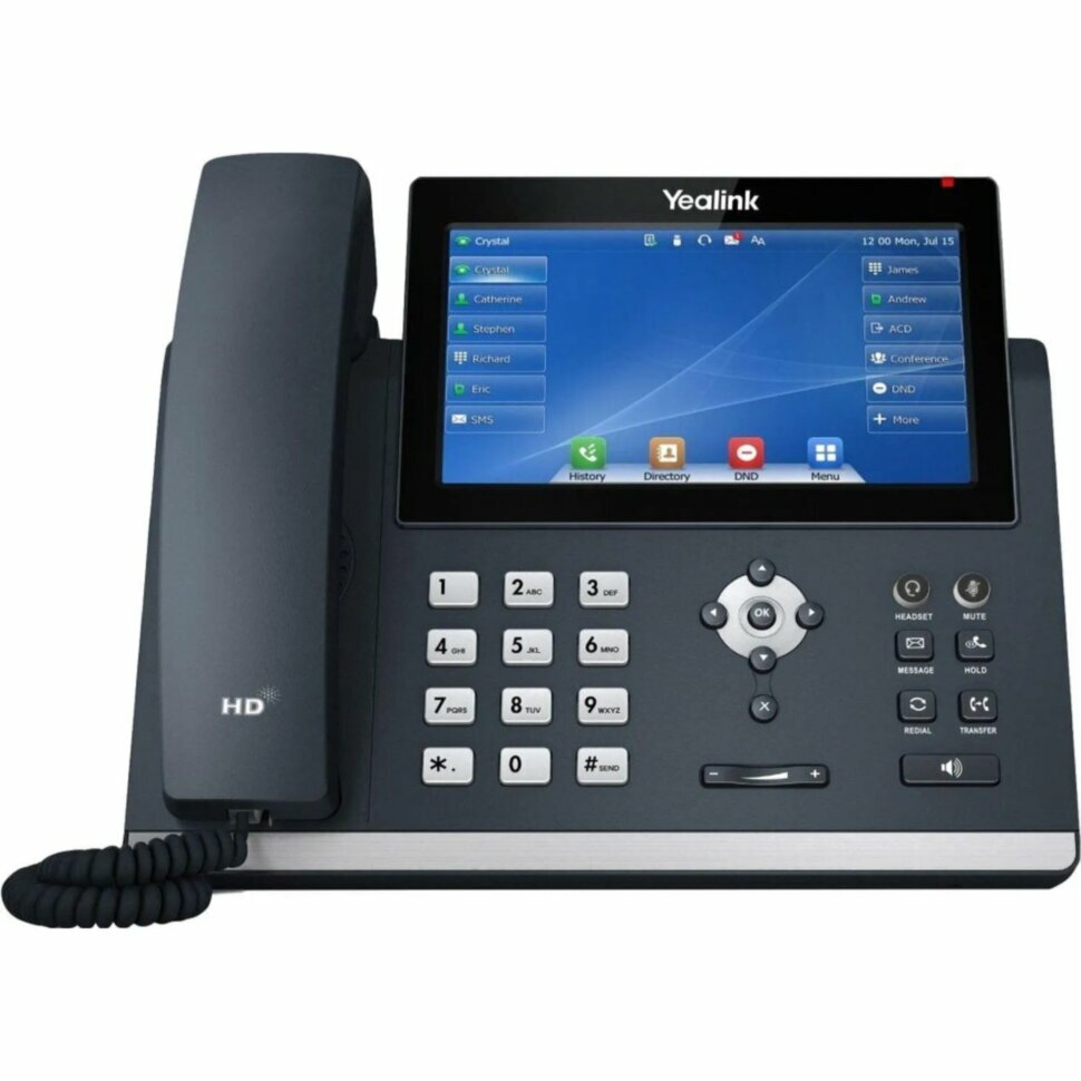 IP-телефон Yealink SIP-T48U, цв экран, 2 USB, 16 аккаун, PoE, GigE, без БП, 1371782