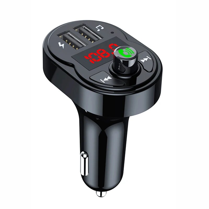Автомобильный FM-передатчик JINSERTA, Bluetooth 5,0, MP3 модулятор, плеер, Беспроводная Громкая X1