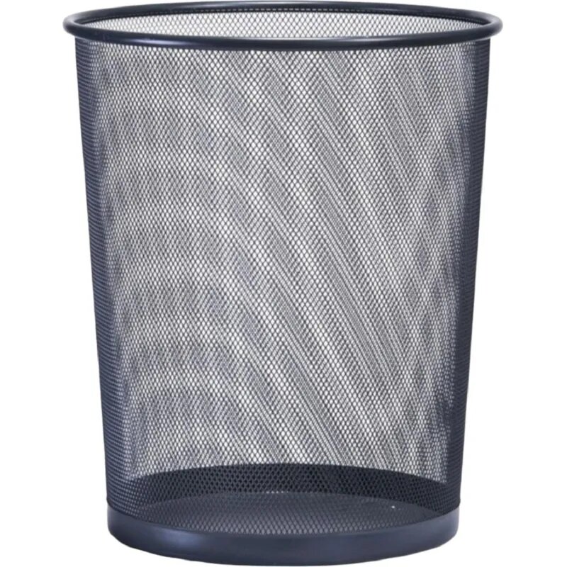 Корзина для мусора круглая Luscan метал cетка 12,3 л черная 2135525 LD01-508-1