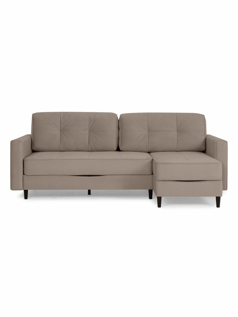 Диван-кровать Askona (Аскона) угловой Амани про с широкими подлокотниками Тк. Sky Velvet 17