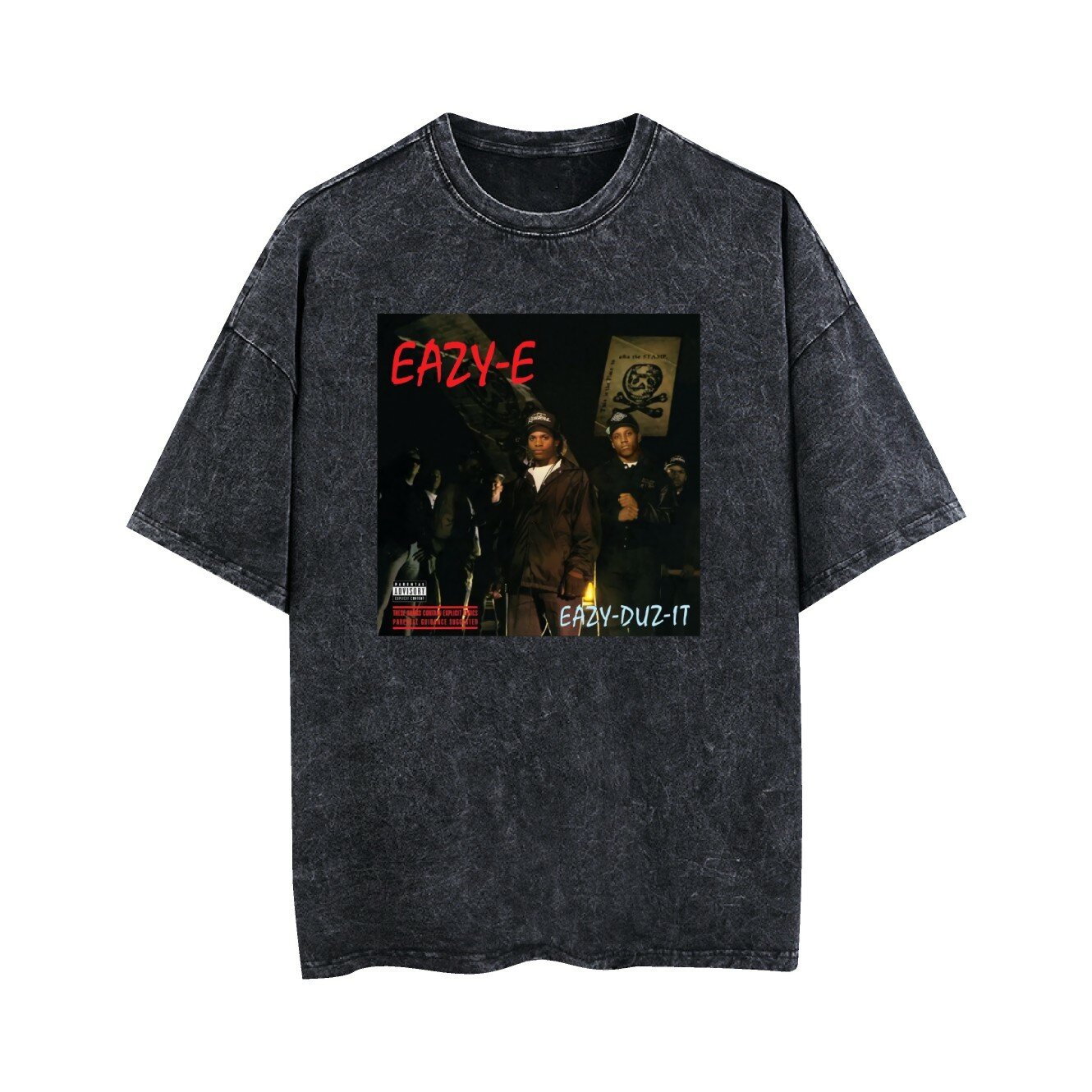 Ретро футболка Eazy-E Eazy Duz It Черный ретро-костюм с коротким рукавом