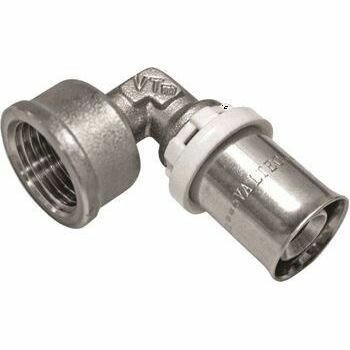 Угольник с внутренней резьбой 26*1" пресс. для металлопластиковых труб / Гидропласт