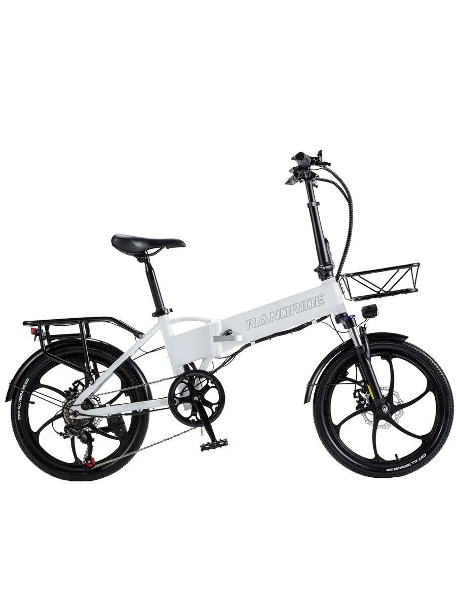 Электровелосипед RANDRIDE, регулировка руля, дисковый тормоз, 500W, 7 скоростей