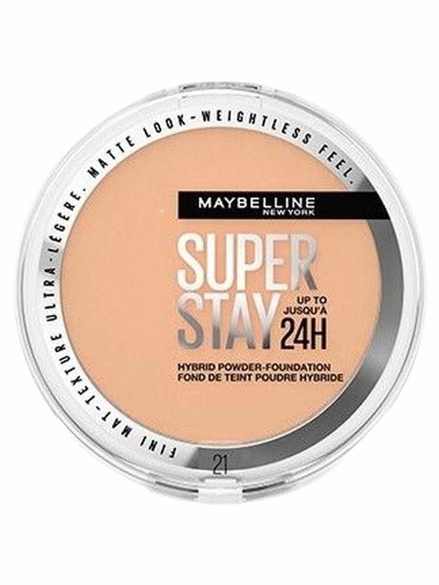 Maybelline Гибридная матирующая пудра-тон для лица SuperStay Hybrid тон 21