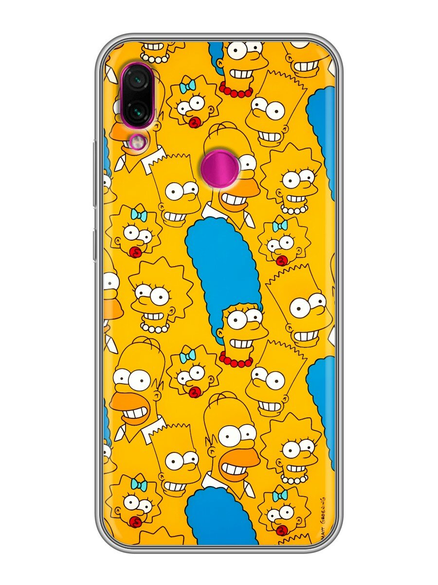 Чехол для Xiaomi RedMi Note 7 с принтом Симпсоны Simpsons (Сяоми Редми Ноут 7)