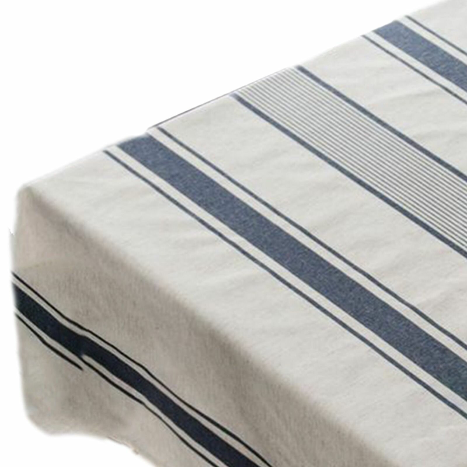 Скатерть, Скатерть из хлопка и льна в американском стиле - тёмно-синий, 1 шт.