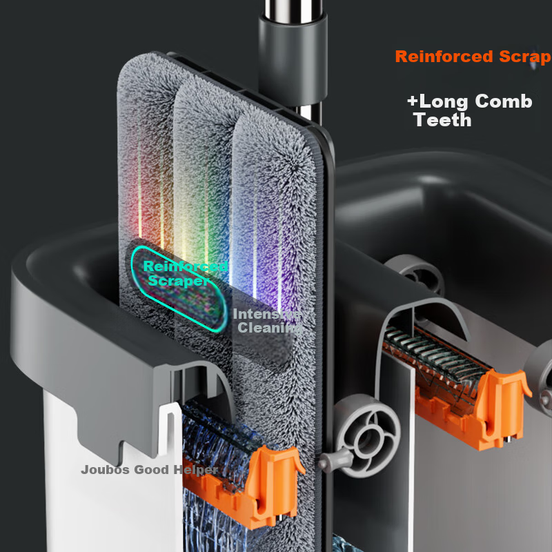 Good Helper Mop Household One Drag Clean Hands-free Wash 2024 New with Bucket Flat Mop Cloth Lazy Floor Mop Artifact Scratch and Win