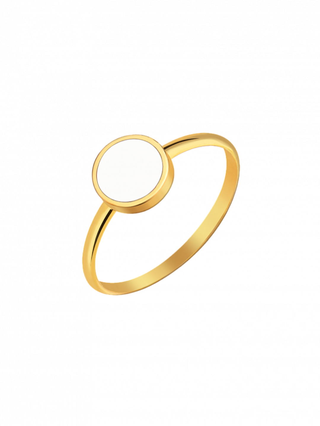 Кольцо тонкое, серебро, 925 проба, золочение, эмаль