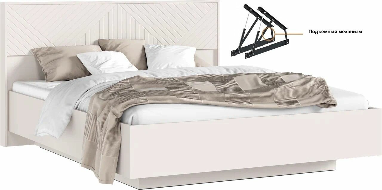 Флэш Кровать парящая 1,6м с ПМ (Кашемир/Кашемир) 160х200