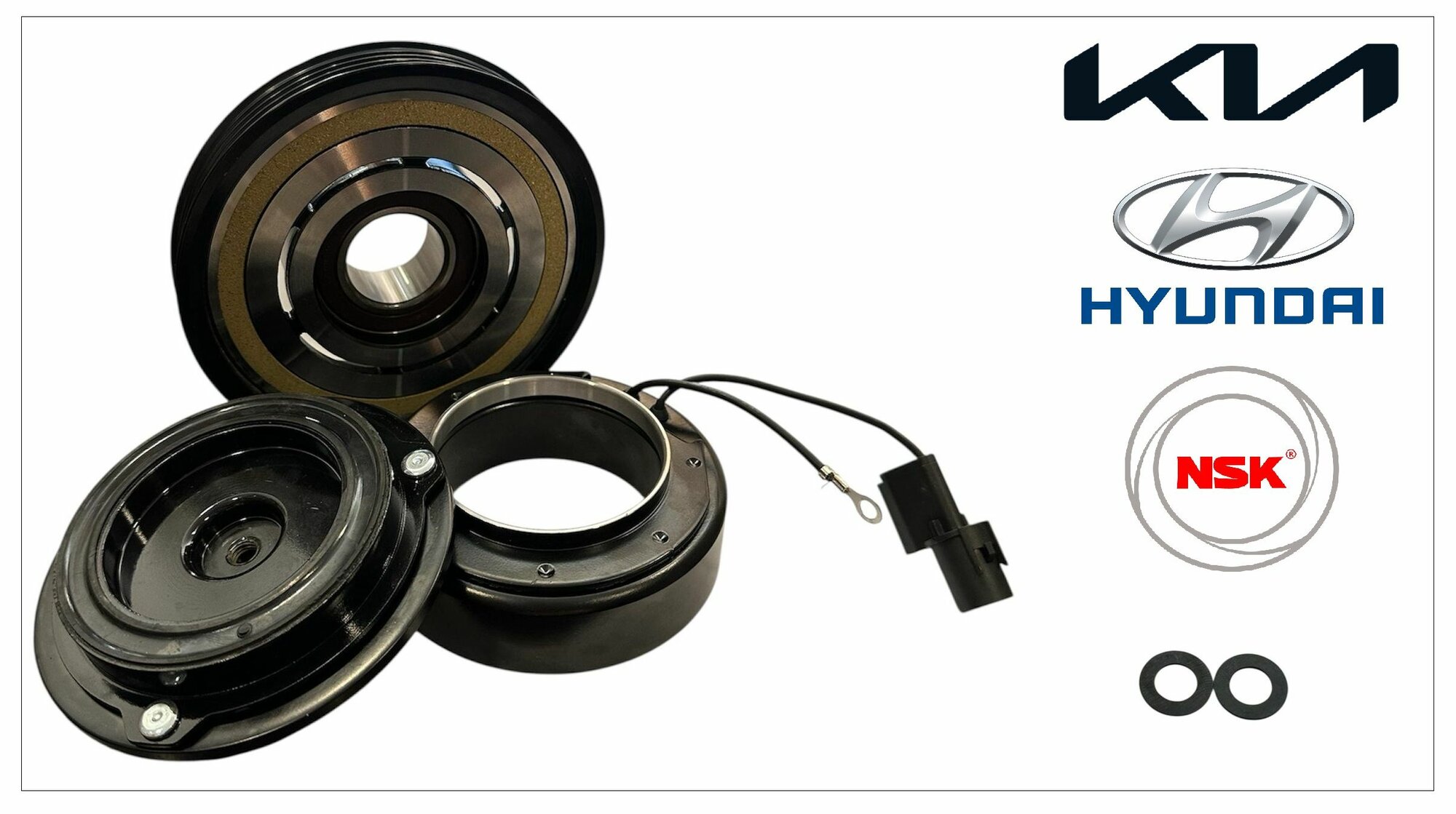 Муфта компрессора кондиционера на Японском подшипнике NSK Japan Hyundai Tucson (JM) Elantra