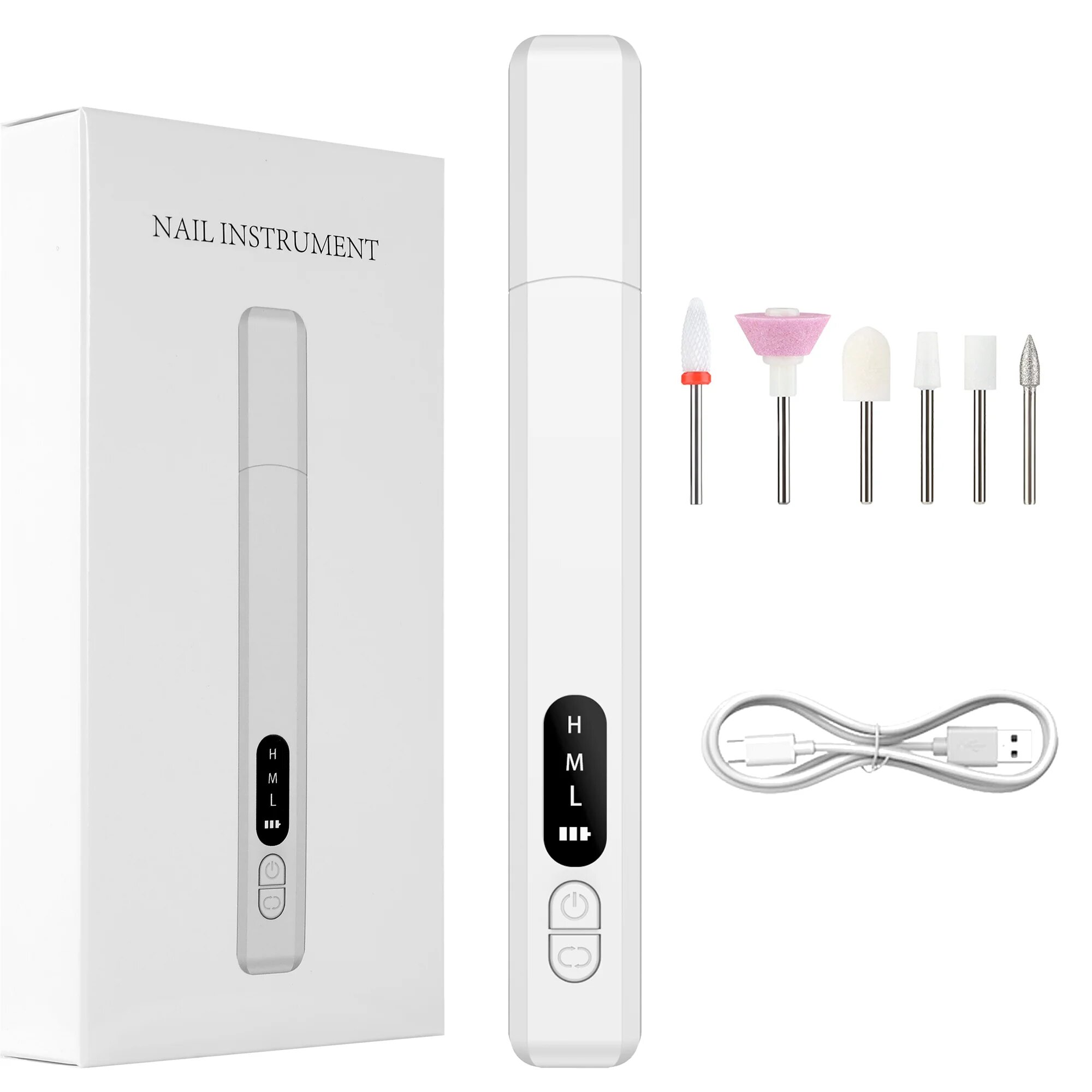 Электрическая шлифовальная машинка для ногтей, полировщик для ногтей, портативная ручка для лака для ногтей, беспроводная полировальная машина, маленькая полировальная ручка