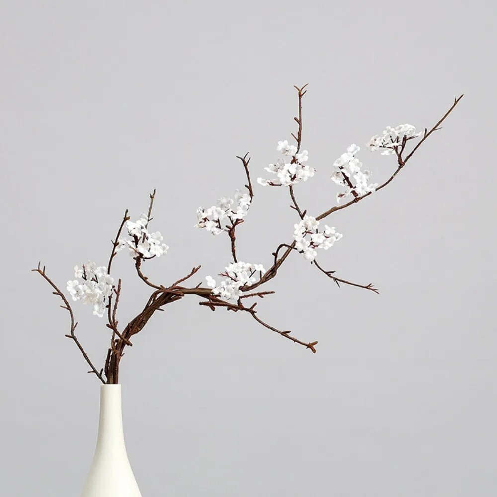 Искусственные ветки вишни 87 см Белый, White