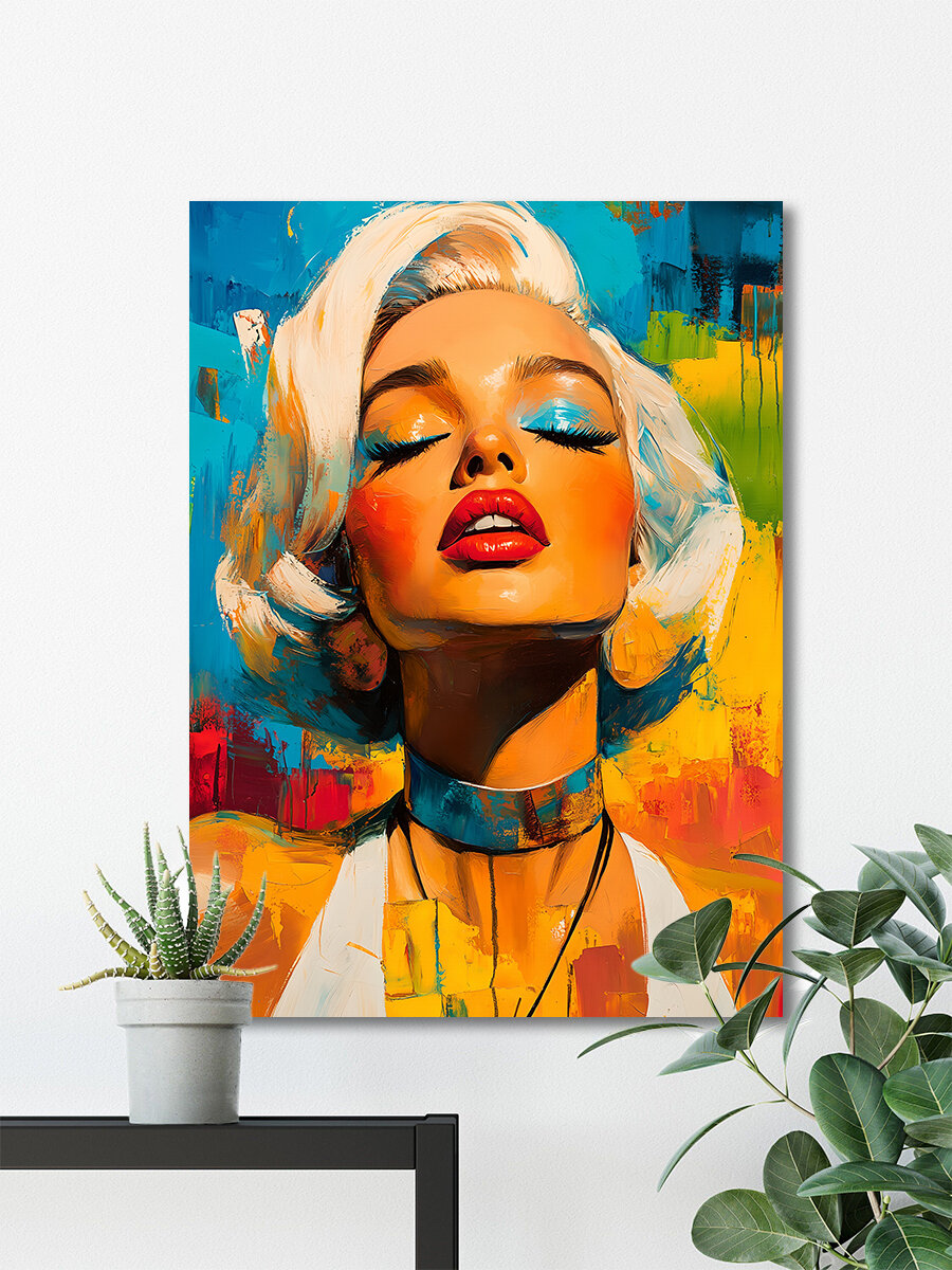 Картина дизайнерская / вертикальная - Мэрилин Монро, картина 30х40 см.