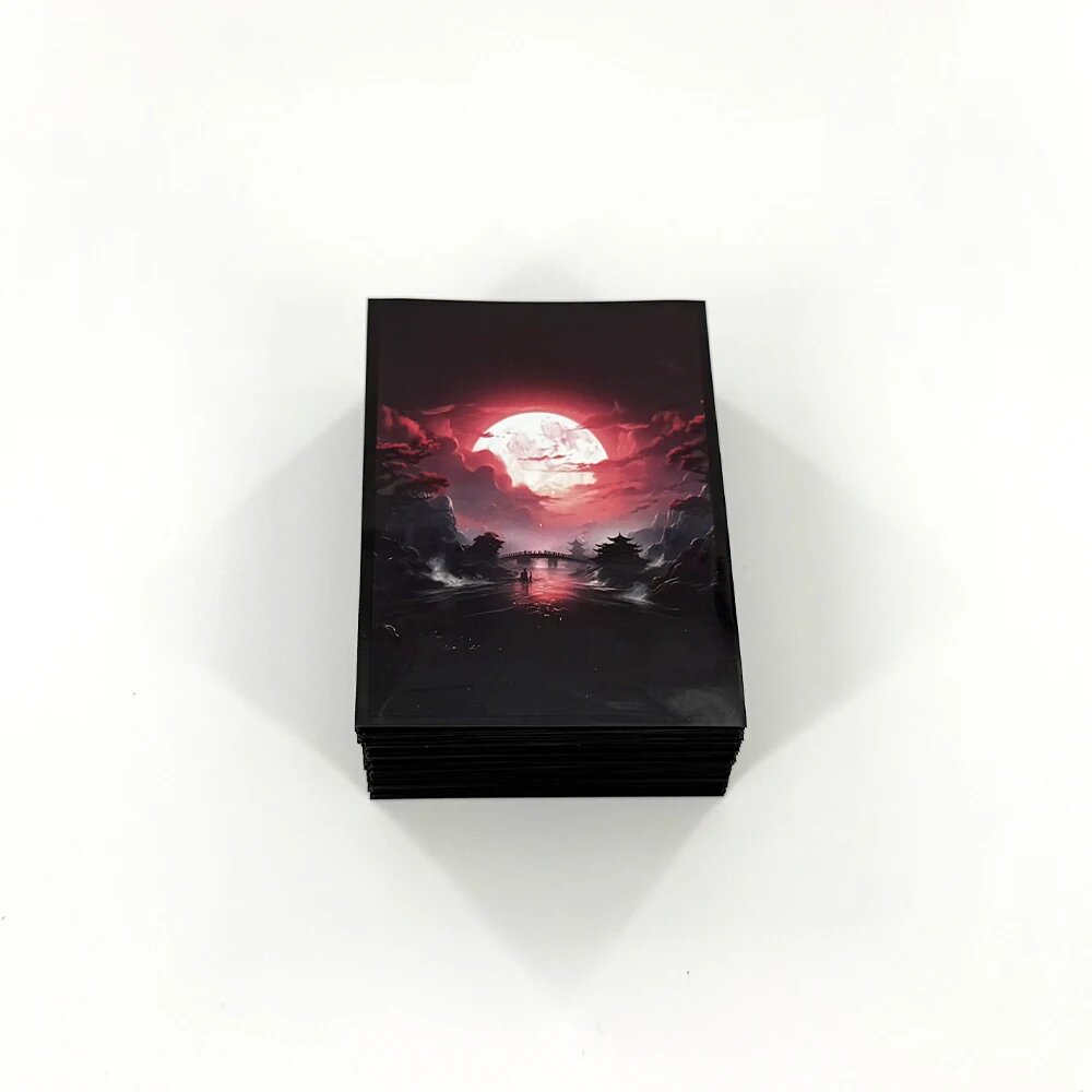 Протекторы для карт MTG - 100 шт, прозрачные, пластик, Dragon Красный