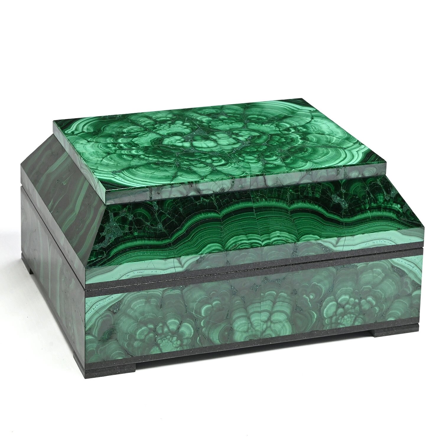 Ларец малахитовый "Эксклюзив" 173*120*88мм. .