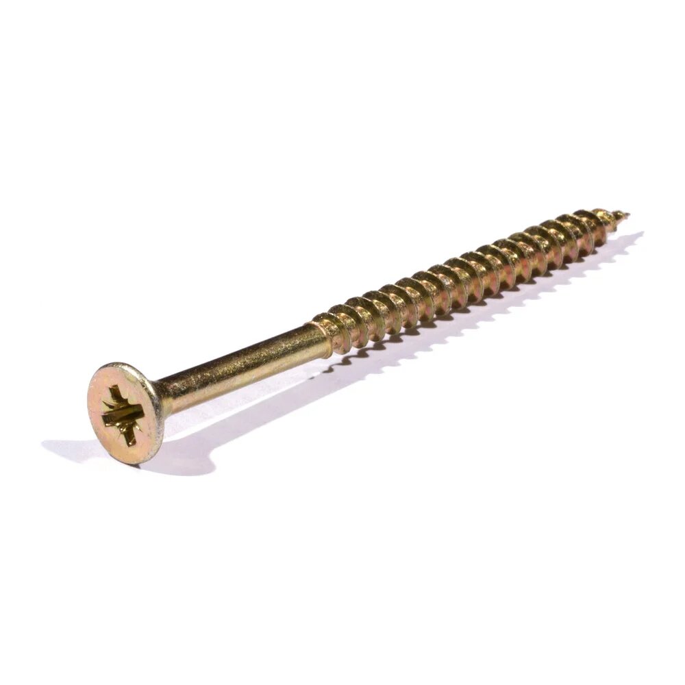 ООО "Тэмпо-Метиз" Саморезы универсальные 6x60 желтый цинк, 1 кг 521234