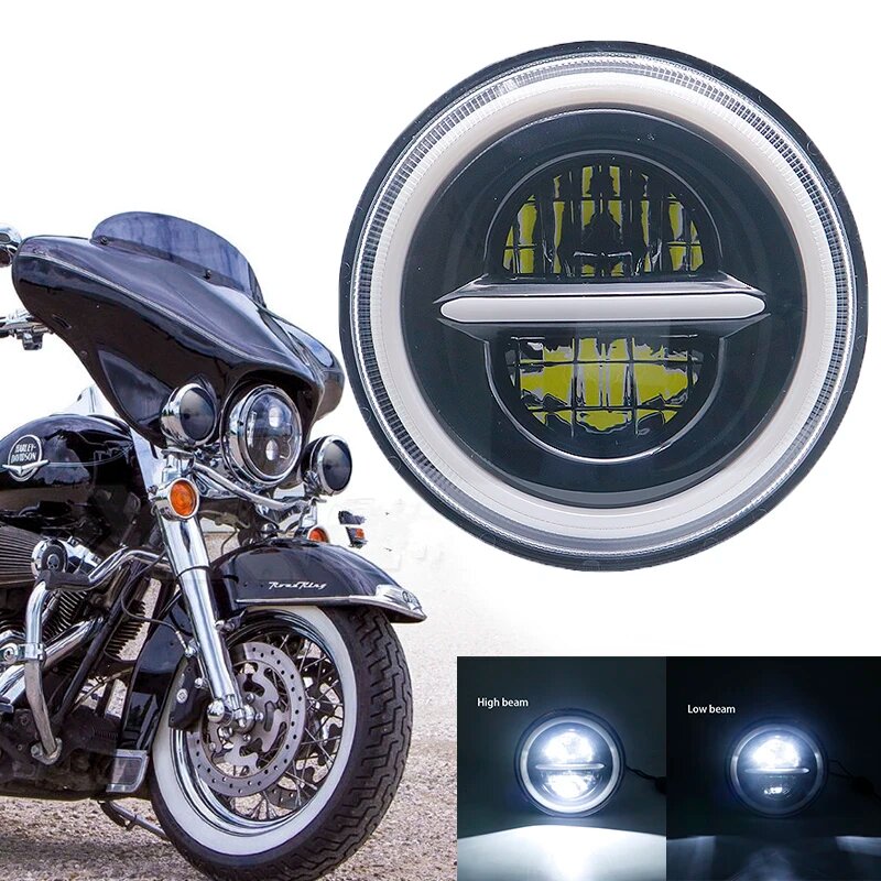 7-дюймовая светодиодная круглая фара 50 Вт для мотоцикла Honda BMW для бездорожья 4x4, Wrangler, Nissan Safari, SUZUKI Samurai