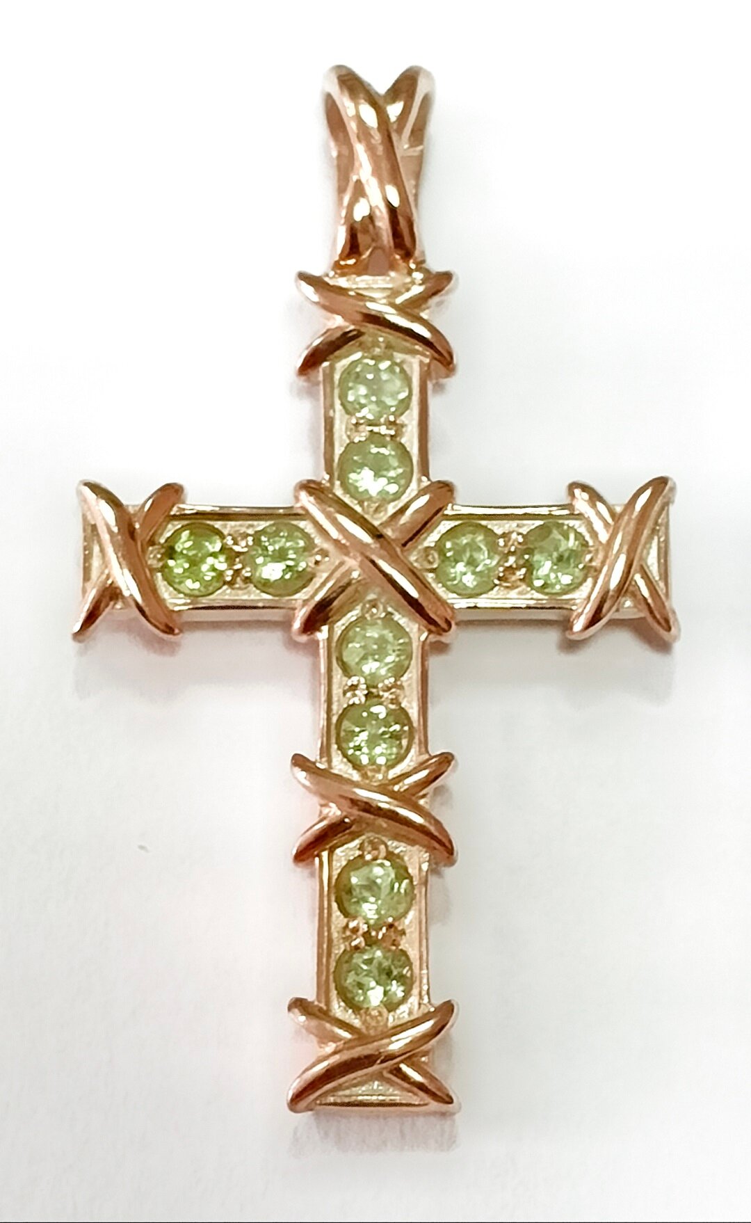 Подвеска, серебро, 925 проба, золочение, хризолит