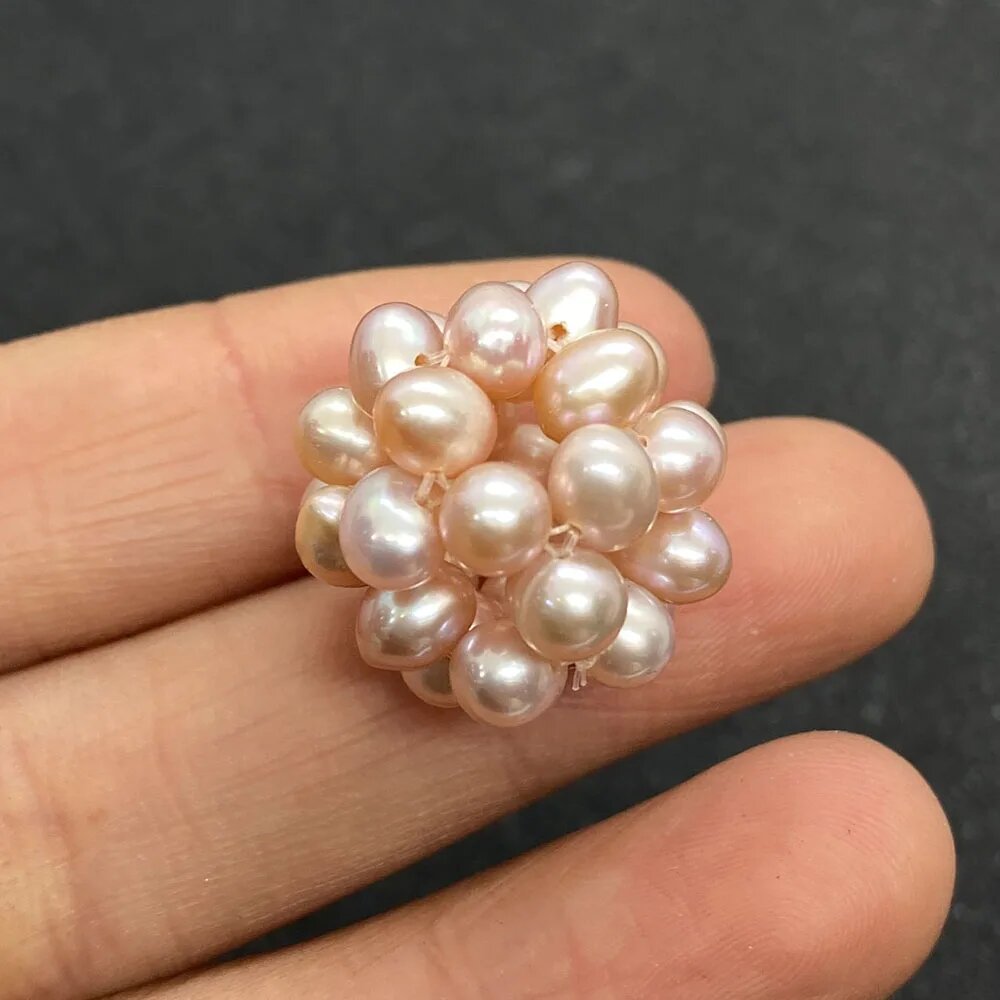 Натуральный пресноводный жемчуг бусина 18 мм фиолетовый