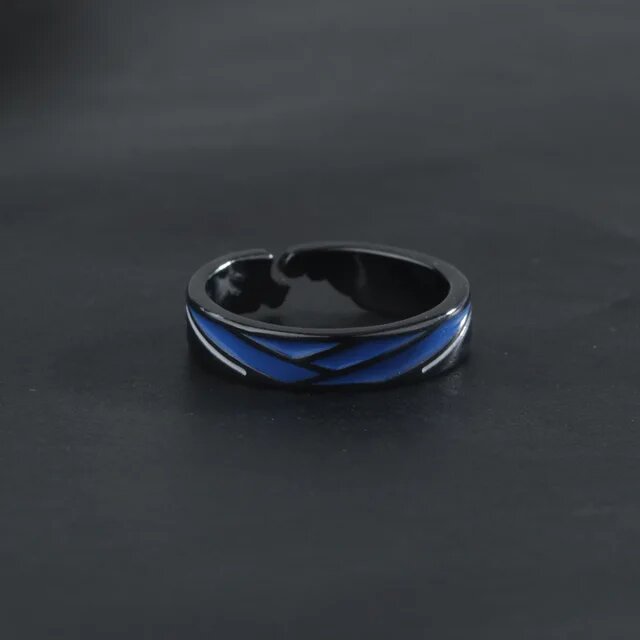 Эмалированное открывающееся кольцо Demon Slayer Kamado Tanjirou для мужчин и женщин, металлические кольца Kimetsu no Yaiba, фанаты аниме, ювелирные аксессуары