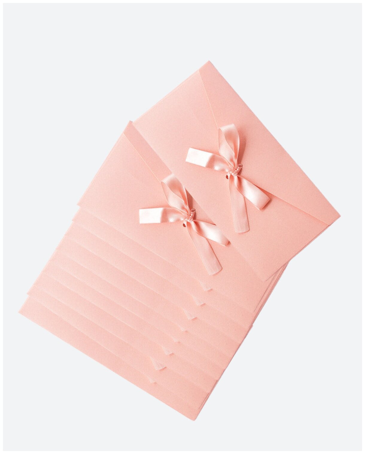 Конверт для денег, сертификатов с лентой 22*11 см розовый, 10 шт