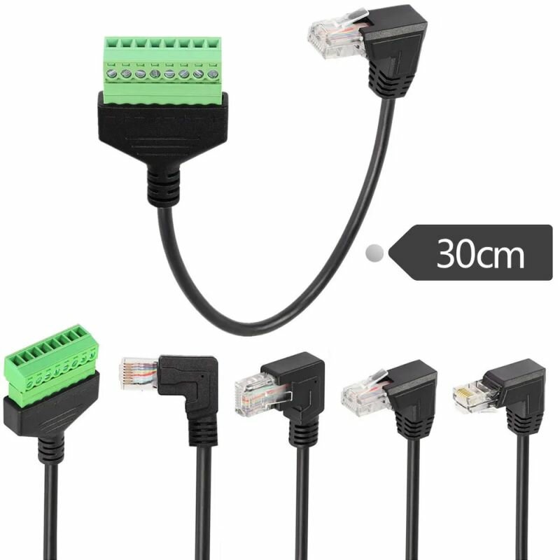 Сетевой адаптер RJ45 с 8-контактным винтовым клеммным блоком, разъемом RJ45 «папа-мама» и 8-контактным винтовым клеммным блоком для видеонаблюдения и цифрового видеорегистратора