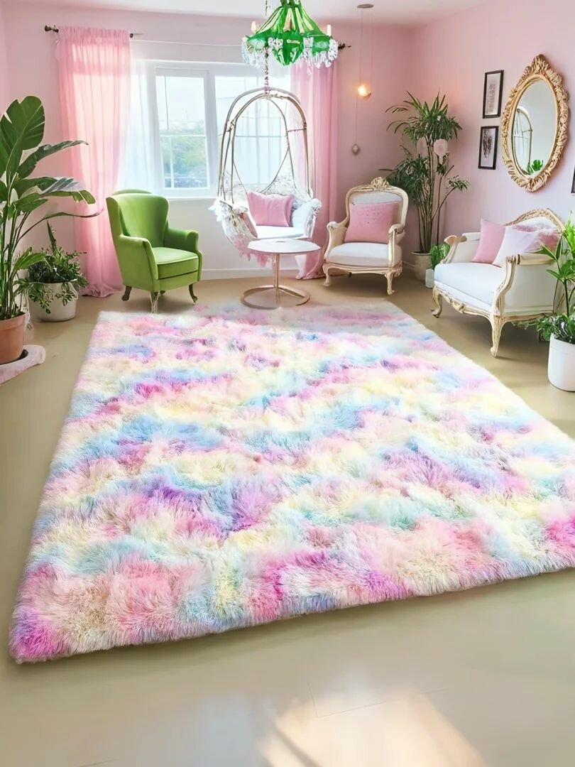 Ковер GHgyl, искусственный мех, градиентный, нескользящий, для гостиной, спальни, детской, 200 x 300 см