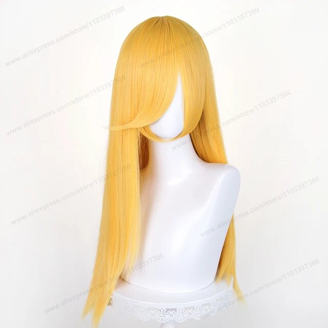 Синтетический парик для косплея 60 см золотисто-желтый зеленый блондин фиолетовый