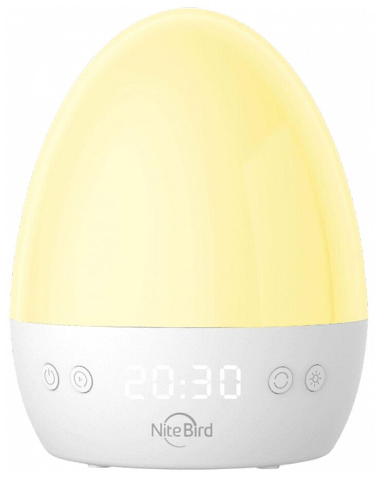 Часы-ночник с будильником Nitebird Baby Night Light LB2 (белый)