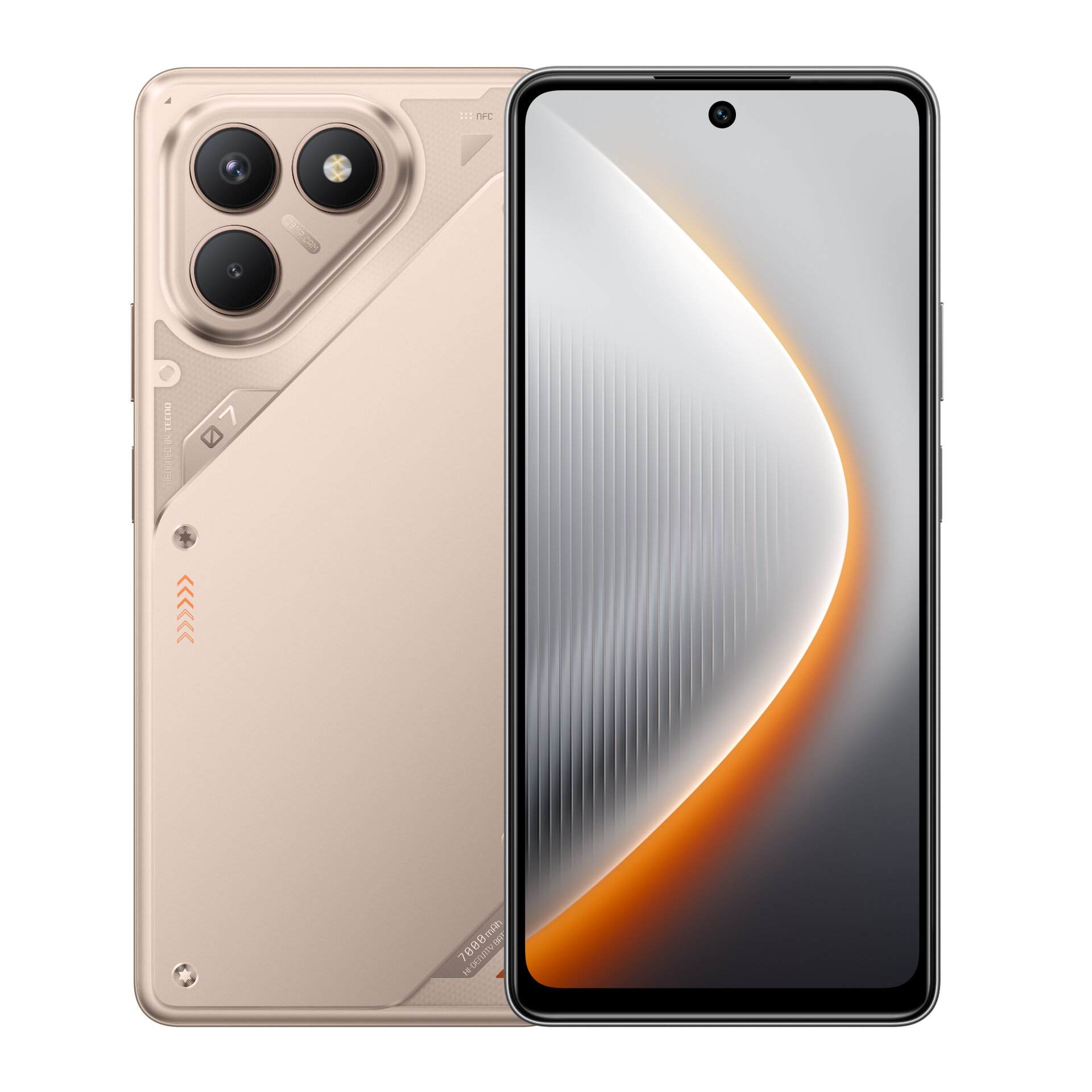 Смартфон TECNO Pova 7 Neo, 8/256ГБ, 120Гц, NFC, 7000мАч, 108Мп, G100, титановый, Ростест (ЕАС)