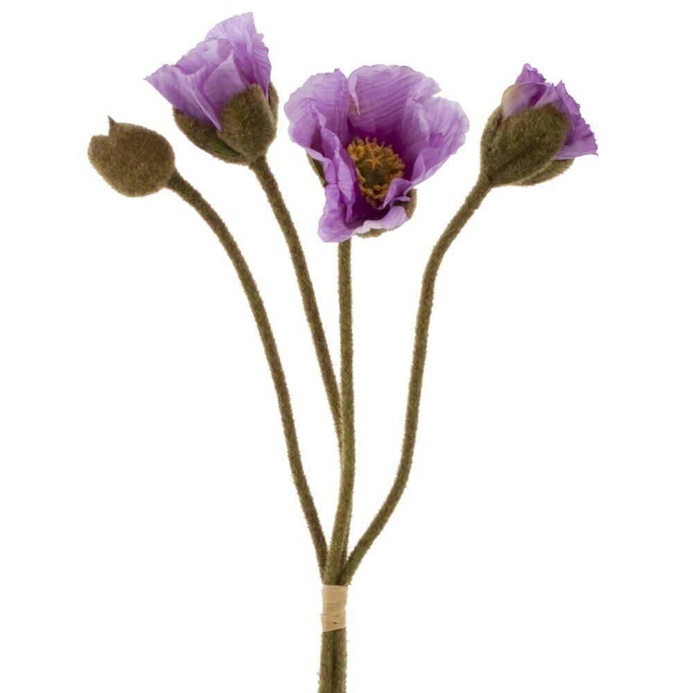 Цветы искусственные "Букет маков", L=14 W=12 H=52 см