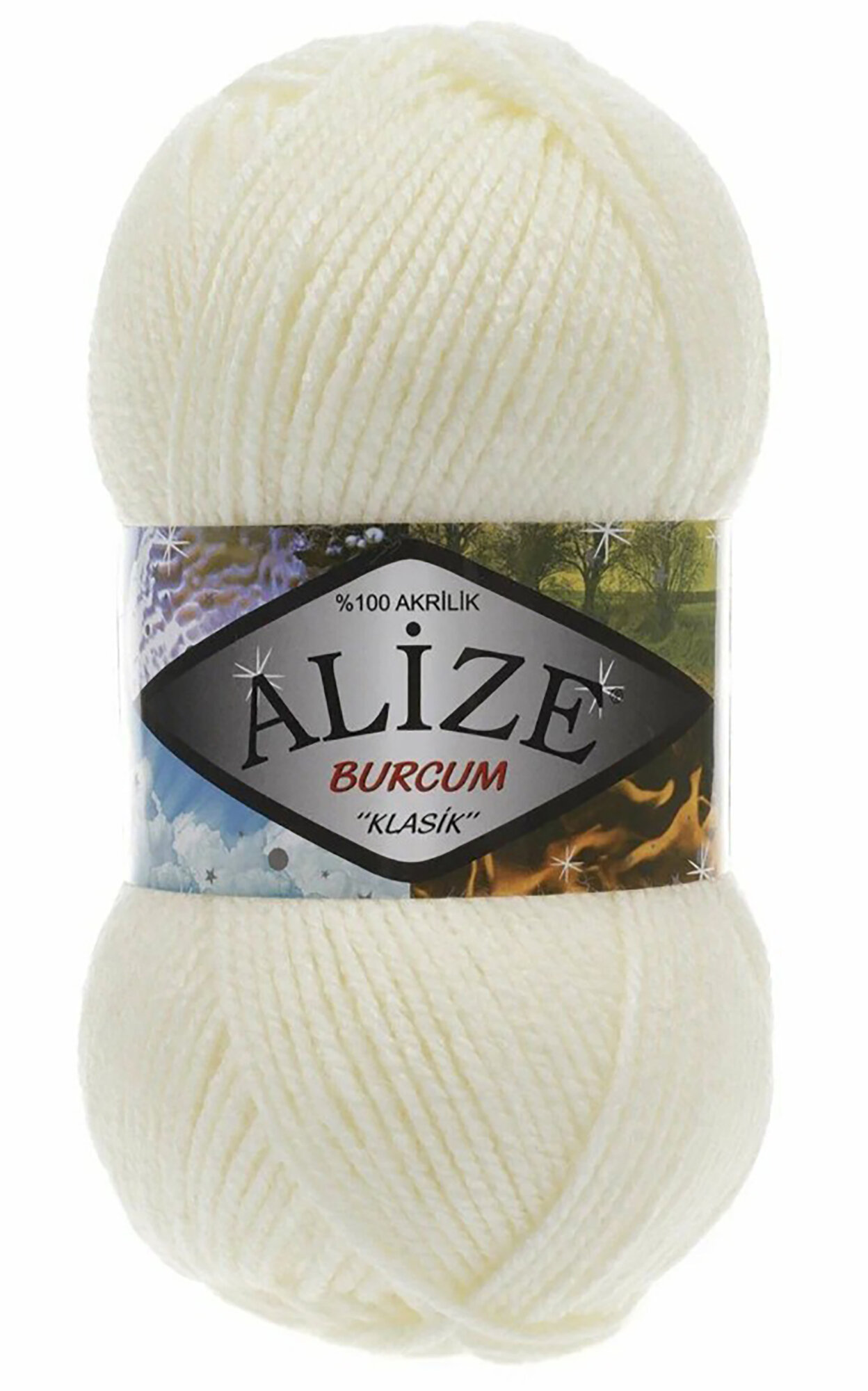 1 Моток, Пряжа ALIZE BURCUM KLASIK 100% Акрил, 210м/100гр, Цвет-62