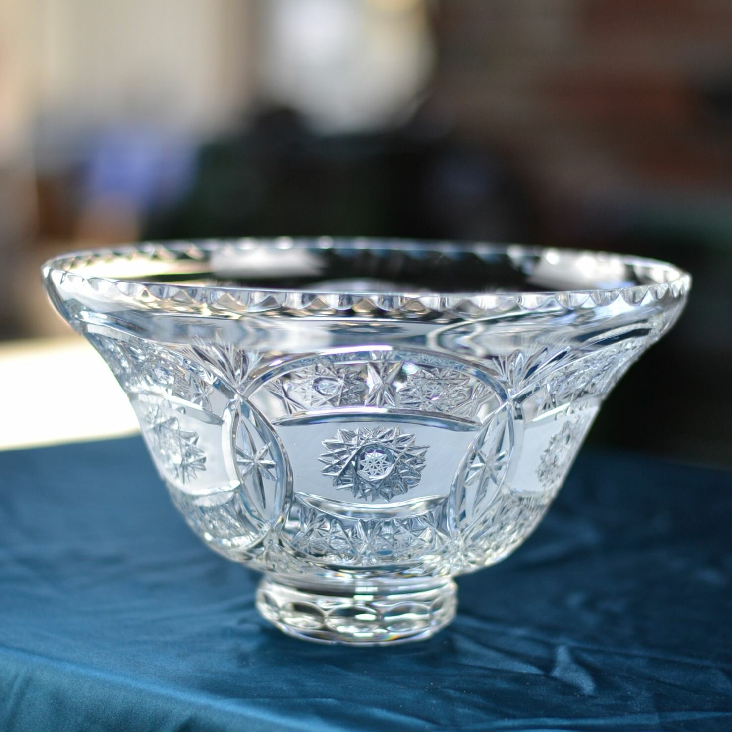 Ваза для фруктов хрусталь Неман Стеклозавод (9341 1000/40) для сервировки фруктов, конфет и сладостей, салатница