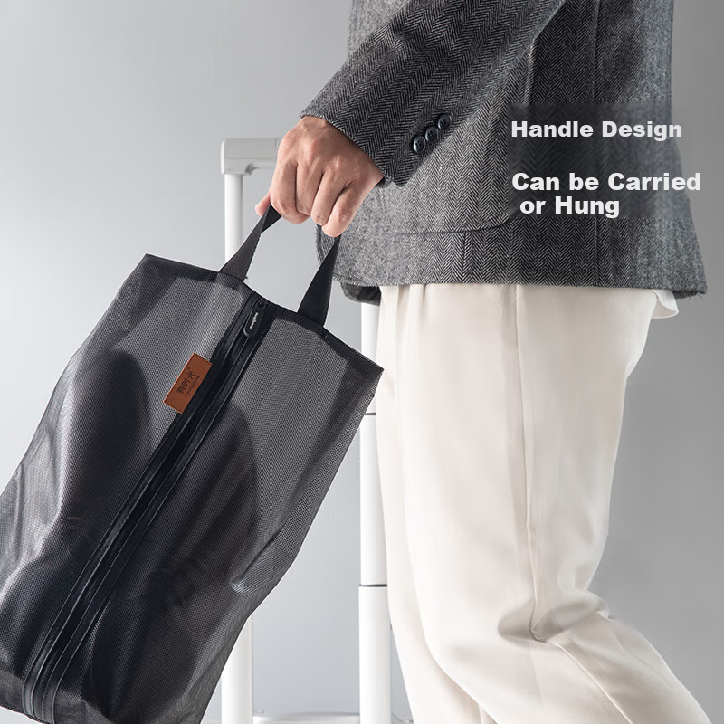 Time Space Shoe Storage Bag Travel Business Trip Sports Shoes Bag High-end Business Black Gold Color