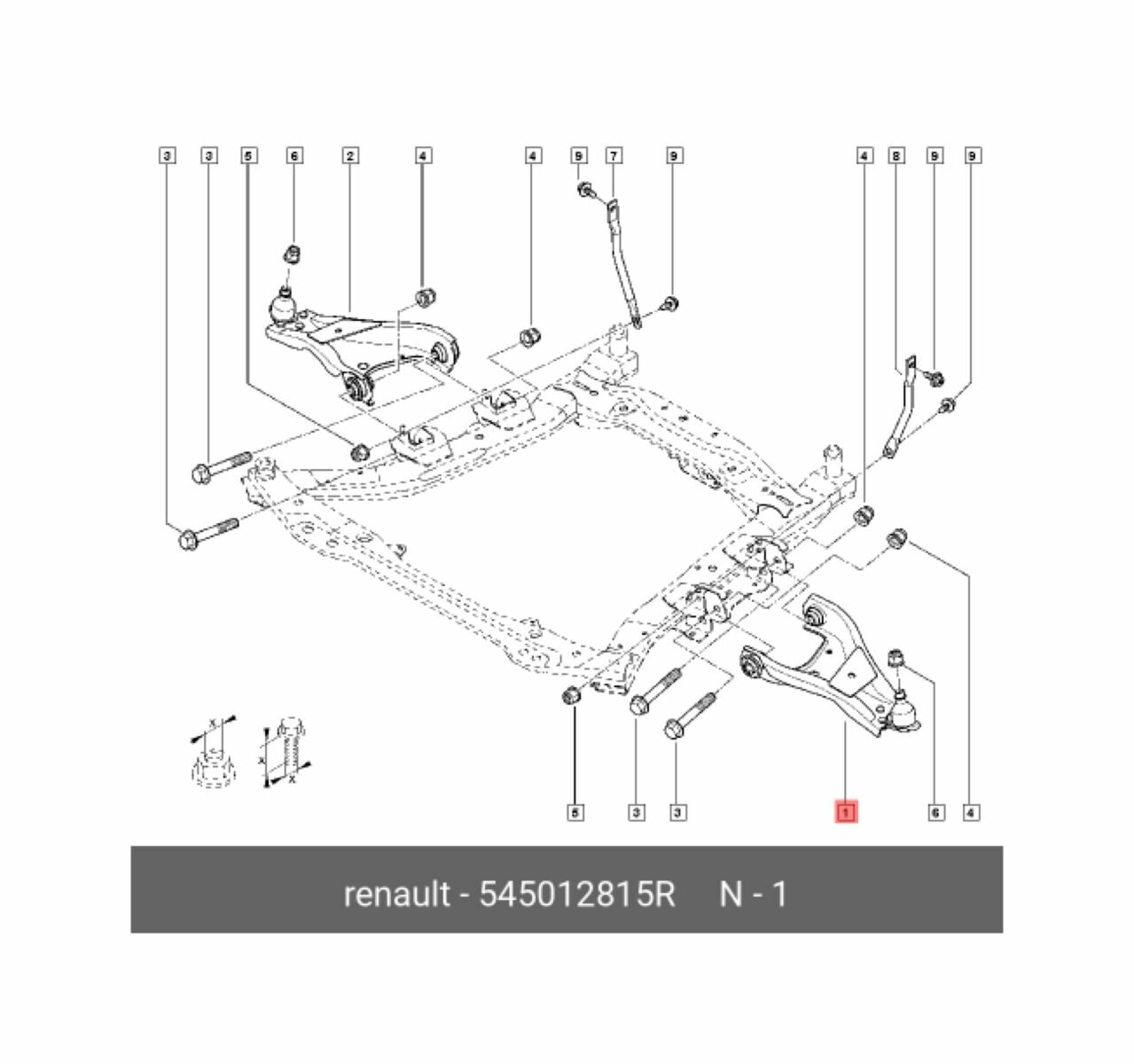 Рычаг Пер. ниж. лев. [Org](Renault 545012815R)