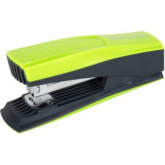 Степлер Brauberg №24/6, 26/6 "SUPER", до 30 листов, зелено-черный, 272741