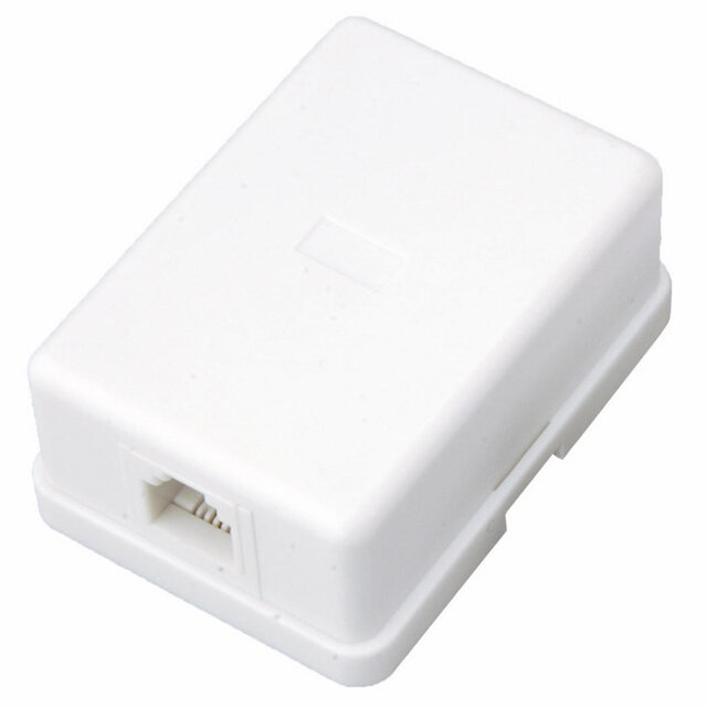 Адаптер телефонный внешний REXANT 1 порт RJ-14 (6P4C) CAT 3 белый