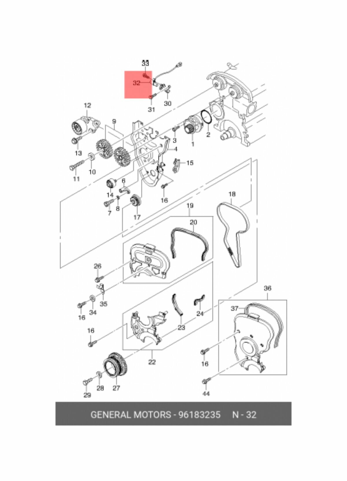 Датчик Положения Коленвала(Gm/Daewoo/Ravon 96183235)