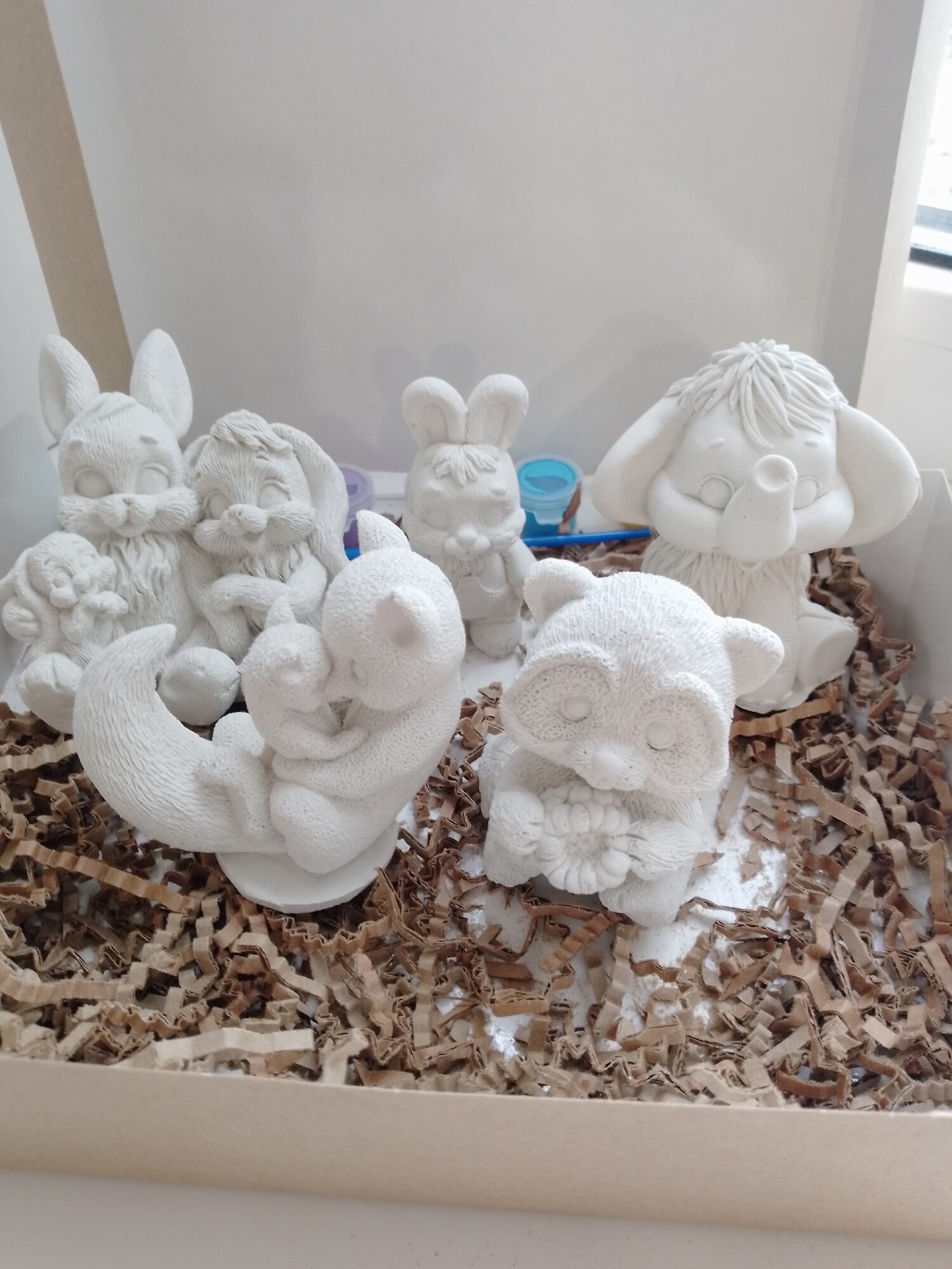 Набор 3D-раскраска "5 фигурок", с красками и кистью, в подарочной упаковке