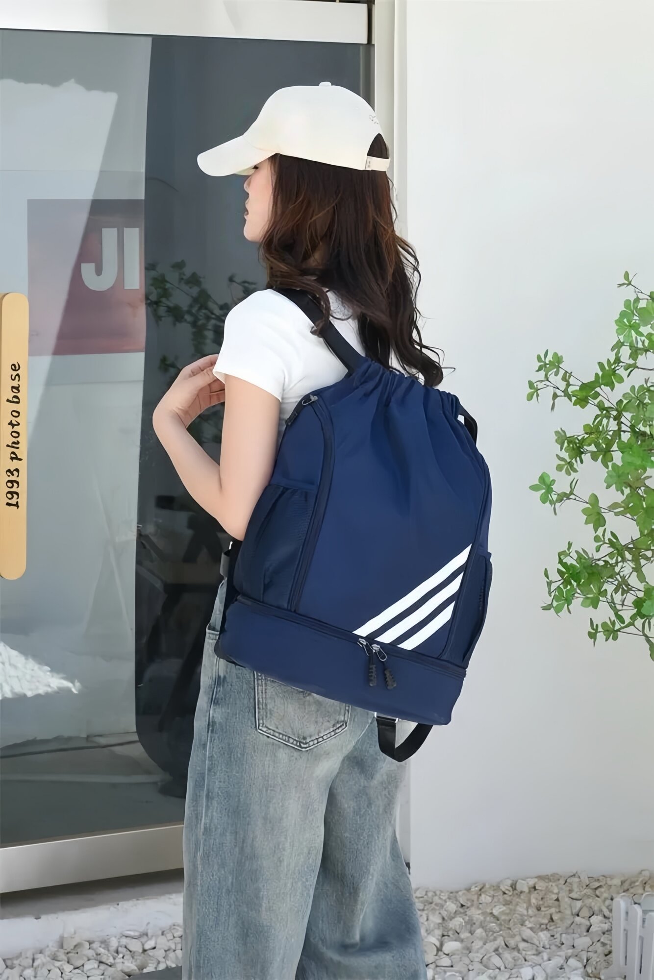 Спортивный рюкзак, для города и мультиспорта, синий, водонепроницаемый, 45x33x16 см